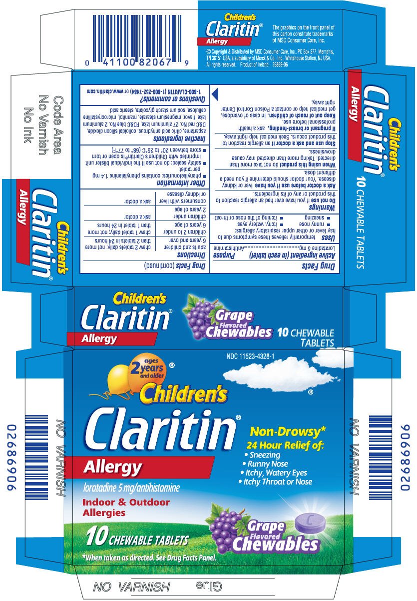 Claritin Msd Consumer Care Inc Loratadine 5mg Tablet Chewable
